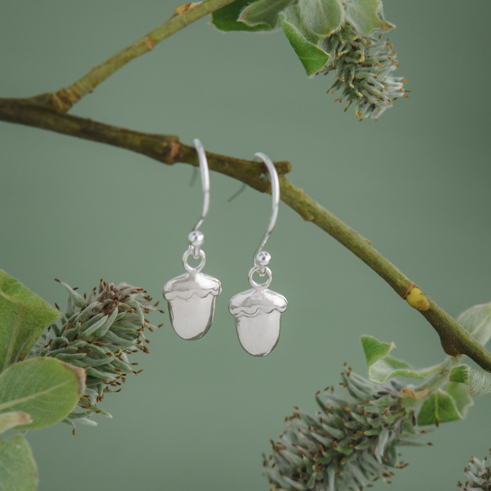 Silver Acorn Drop Earrings – ElizabethTerzza