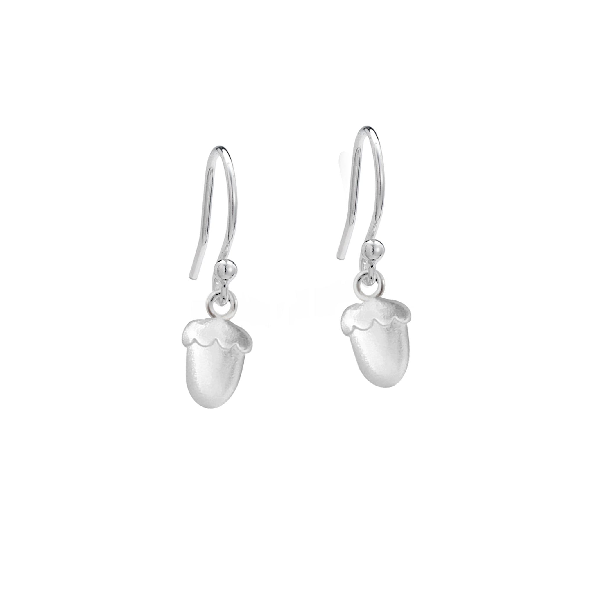 Silver Acorn Drop Earrings – ElizabethTerzza
